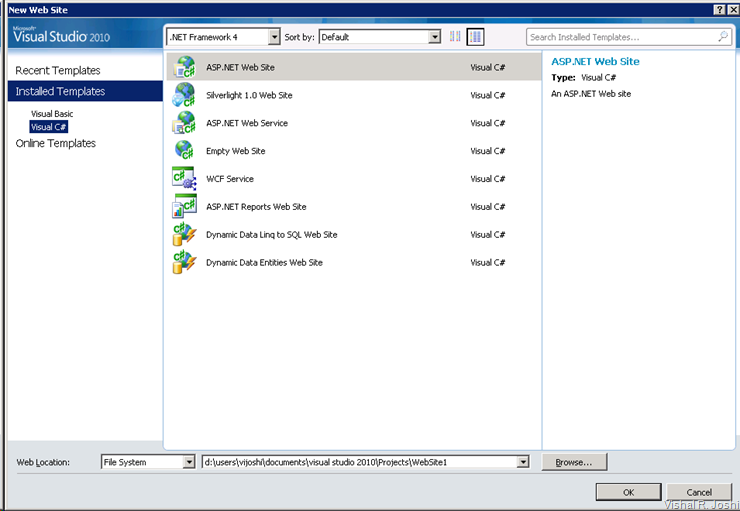 Vishal Joshi's Tangent: VS Project Template Vs Project System